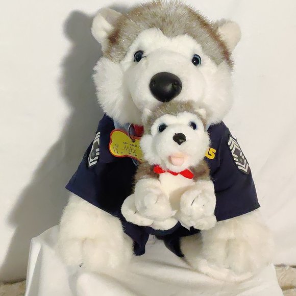 Build-A-Bear | Toys | Build A Bear Babw Husky Pup In Us Air Force Blue ...